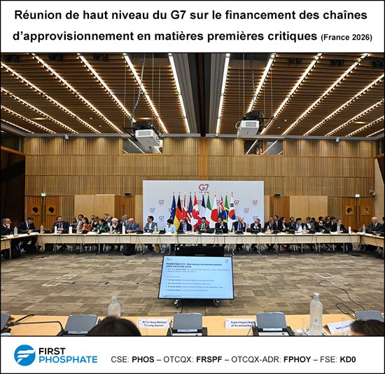 First Phosphate annonce des ententes d'investissement et des accords d ...